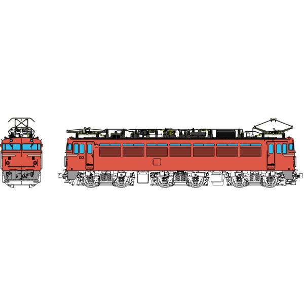 在庫状況：お取り寄せ/◆2026年06月 発売/※画像はイメージです。実際の商品とは異なる場合がございます。トラムウェイのプラスチック製塗装済完成品車両、EF80-1次型客車用庇なしです。