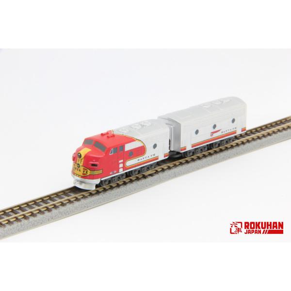 在庫状況：お取り寄せ/お届け：1〜2ヶ月/2021年10月 発売/※画像はイメージです。実際の商品とは異なる場合がございます。六半のZゲージ規格のデフォルメモデル、Zショーティー EMD F7 ATSFです。