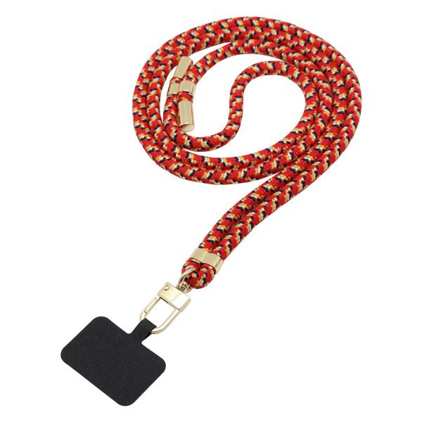 在庫状況：お取り寄せ/◆ご使用のケースにシートを入れてスマートフォンを挟むだけで使用が可能◆タフに使用できる極太ストラップを採用◆専用のアジャスターパーツで好みの長さに調節可能/[INS01RDBK]