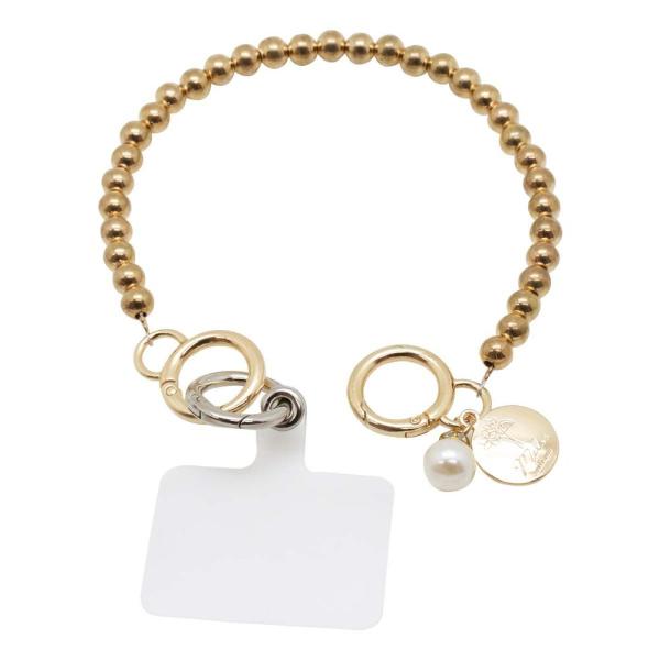 在庫状況：お取り寄せ/2022年10月 発売/◆ご使用のケースにアダプターを入れてスマートフォンで挟むだけで使用が可能◆アクセサリー感覚で使えて、手首に通せば端末の落下防止に、バッグに付ければ紛失防止に◆きらめくプレート型チャーム付き/[I...