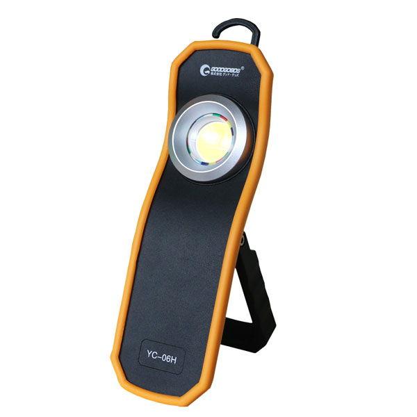 在庫状況：在庫僅少/◆折り畳み式・マグネット搭載・360°回転式フック付充電式LEDライト◆点灯3モード切替可能(ハイ・ロー・SOS)◆USB出力機能付きで、モバイルバッテリーとしても使用可能/[YC06H]