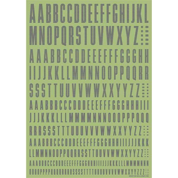 在庫状況：お取り寄せ/2016年08月 発売/※画像はイメージです。実際の商品とは異なる場合がございます。ハイキューパーツ CNDデカールアルファベット グレー(1枚入)です。