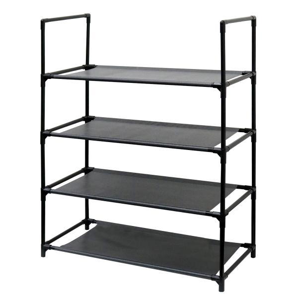 在庫状況：お取り寄せ/7日〜10日で出荷/◆不織布の棚がおしゃれなシンプルフリーラック。◆4段タイプです。・サイズ(約)：幅57×奥行28×高さ71.8cm・組立：お客様組立/[シンプルフリラツク4ダン]