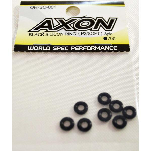 在庫状況：お取り寄せ/※画像はイメージです。実際の商品とは異なる場合がございます。AXON　BLACK SILICON RING (P3/SOFT) 8pic です。
