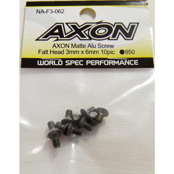 在庫状況：お取り寄せ/※画像はイメージです。実際の商品とは異なる場合がございます。AXON　Matte Alu Screw (Flat Head 3mm x 6mm 10pic) です。