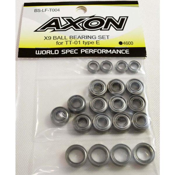 在庫状況：お取り寄せ/※画像はイメージです。実際の商品とは異なる場合がございます。AXON X9 BALL BEARING SET for TT-01 type Eです。