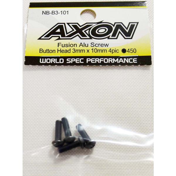 在庫状況：お取り寄せ/※画像はイメージです。実際の商品とは異なる場合がございます。AXON　Fusion Alu Screw (Button Head 3mm x 10mm 4pic) です。