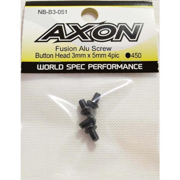 在庫状況：お取り寄せ/※画像はイメージです。実際の商品とは異なる場合がございます。AXON　Fusion Alu Screw (Button Head 3mm x 5mm 4pic)です。