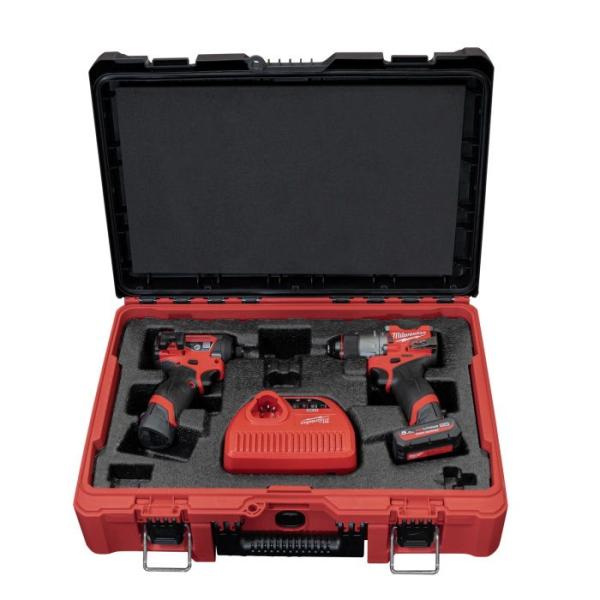 在庫状況：お取り寄せ/お届け：1〜2週間◆M12 FUEL 工具2種類、パワーブーストバッテリー2個、充電器1個、PACKOUTツールボックス1個含めるパワーパック。/[M12FPP2A25252PJP]