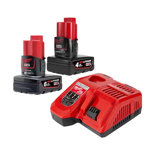 在庫状況：お取り寄せ/取引先在庫あり3日〜5日で出荷/◆12V 4.0Ahバッテリー(M12 B4 JP)・12V 6.0Ahバッテリー(M12 B6 JP)・充電器(M12-18FC JP)のセットです◆お得なコンボキットです。/[M12...