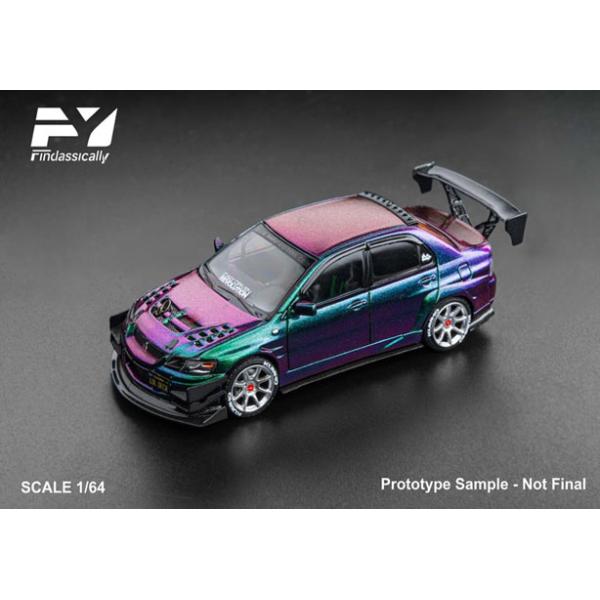 在庫状況：在庫あり/2025年11月 発売/※画像はイメージです。実際の商品とは異なる場合がございます。Finclassically 1/64 三菱 Lancer Evolution 9 改 Chameleon です。