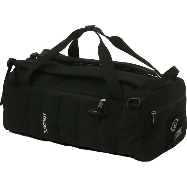 在庫状況：お取り寄せ/3日〜8日で出荷/◆サイドや背面にはしるモールストラップがポイントの3WAYダッフル。◆ロックパーツに引手ヒモを通す簡易ロック機能や、好みに合わせて配置できる刺繍ワッペンを付属。/[SPD50025BK]