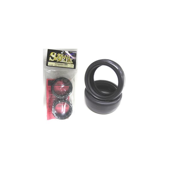 在庫状況：在庫僅少/ソレックス ツーリングカー用タイヤ 24mm ベルテッド スリックタイヤ コンペティション 28R です。