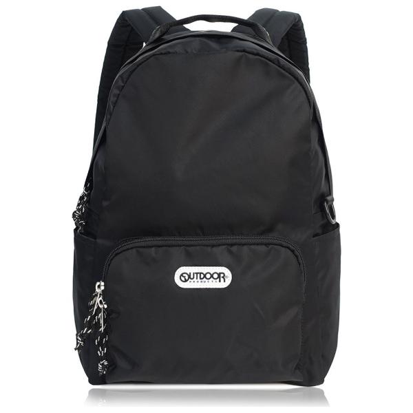 在庫状況：お取り寄せ/◆充実した機能に定評がある人気のブランド【OUTDOOR PRODUCTS】◆光沢感のあるツイル素材を使用した軽量リュックが登場。◆16Lの程よいサイズ感で、日常使いに最適。/[22469151BLK]