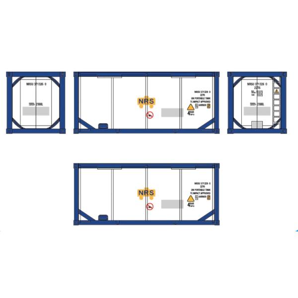 在庫状況：在庫僅少/2023年12月 発売/※画像はイメージです。実際の商品とは異なる場合がございます。ポポンデッタの20ft タンクコンテナ フレームタイプ(日本陸運産業)です。
