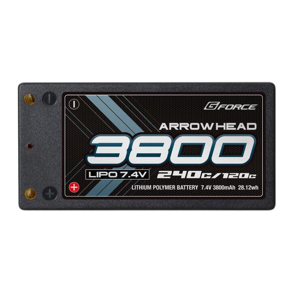 在庫状況：お取り寄せ/※画像はイメージです。実際の商品とは異なる場合がございます。G-FORCE Arrow Head LiPo 7.4V 3800mAh 120C/240Cです。
