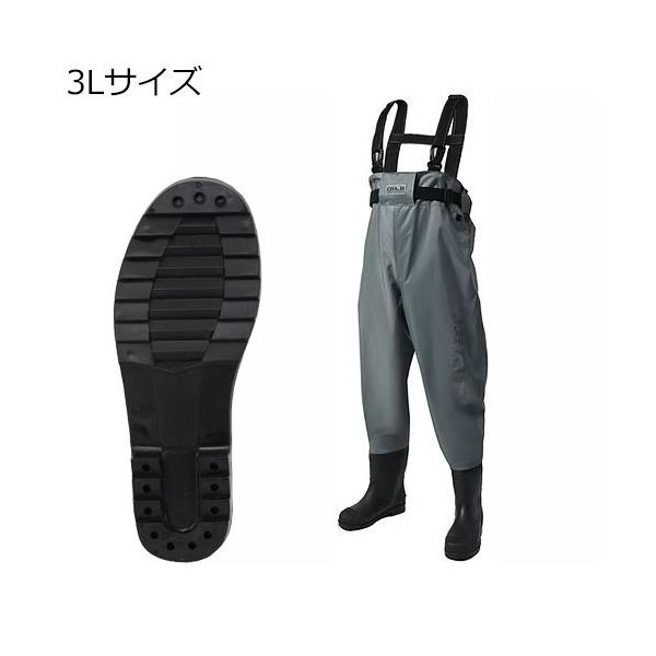 在庫状況：お取り寄せ/お届け：約2週間/◆機動性に優れたウエストハイウェーダーは、腰までの長さで快適な着用感を実現。/[OH002R3Lグレ]