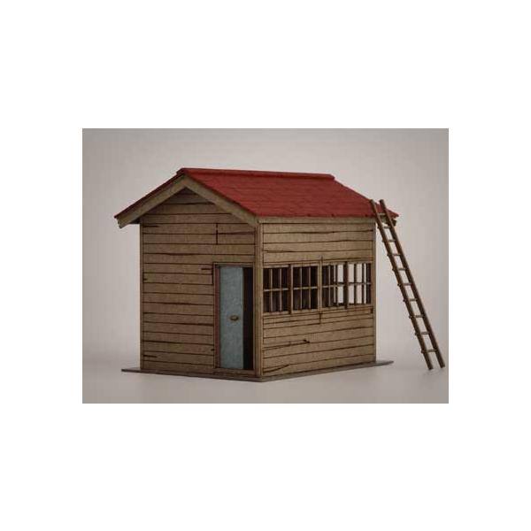 在庫状況：お取り寄せ/お届け：1〜2ヶ月/2021年12月 発売/※画像はイメージです。実際の商品とは異なる場合がございます。梅桜堂のペーパーキットストラクチャー、板張りの小屋 A カラー Ver.です。