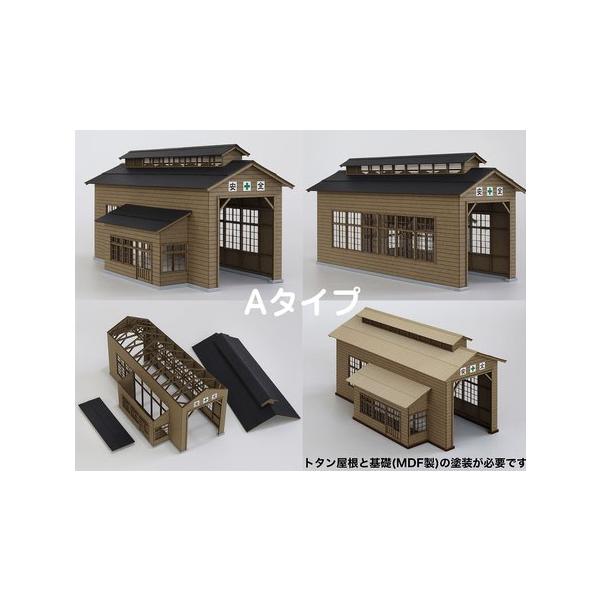 在庫状況：お取り寄せ/お届け：1〜2ヶ月/2024年09月 発売/※画像は完成イメージです。本製品は一部塗装が必要な組み立て式のペーパーキットです。※(木造単線機関庫 Aタイプ)以外の商品は付属しません。※こちらは1/80スケールの商品1点...
