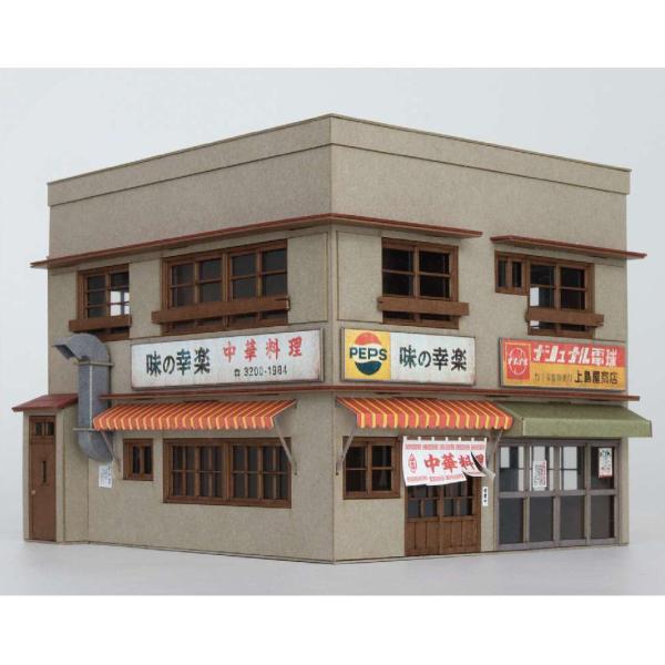 在庫状況：在庫僅少/2026年01月 発売/※画像はイメージです。実際の商品とは異なる場合がございます。※ショーケースと人形は付属しません。梅桜堂のペーパーキットストラクチャー、商店B【1/83スケール】です。