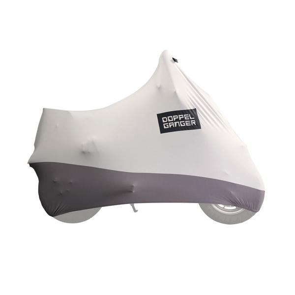 在庫状況：お取り寄せ/※画像はイメージ、サイズは目安です。◆小型バイクに対応する(ストレッチバイクカバー4ミニ)◆伸びるからフィット!伸縮率160％の高強度ストレッチ素材◆小型バイク用に設計した、伸びるカバー/[DCC529GY]