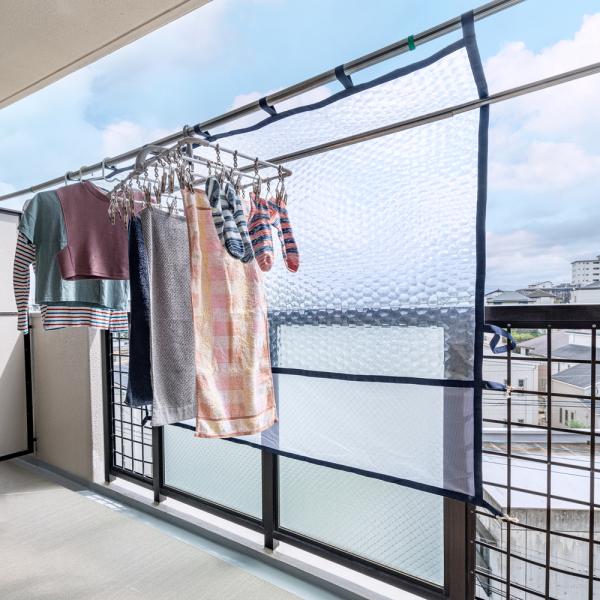 在庫状況：お取り寄せ/7日〜10日で出荷/2025年04月 発売/※画像はイメージです。◆物干し竿に通すだけ!ベランダの雨よけ・目隠しなどに便利。◆雨に強い防水シートです。◆ループ付きで取り付け、取り外しも簡単。/[675126ヒラカワ]