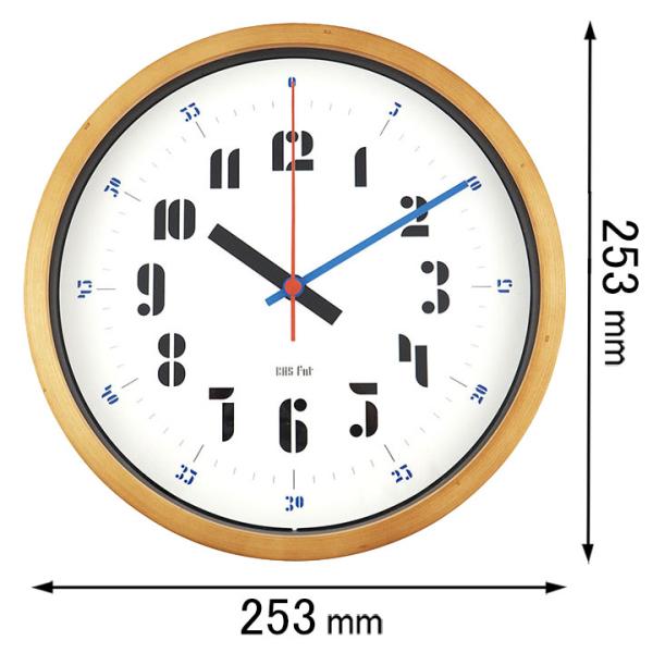 在庫状況：お取り寄せ/◆バウハウスの復刻フォントを使用したクロック◆サイズ：直径253mm×奥行き44mm◆スイープムーブメント　◆壁掛用ネジ付属