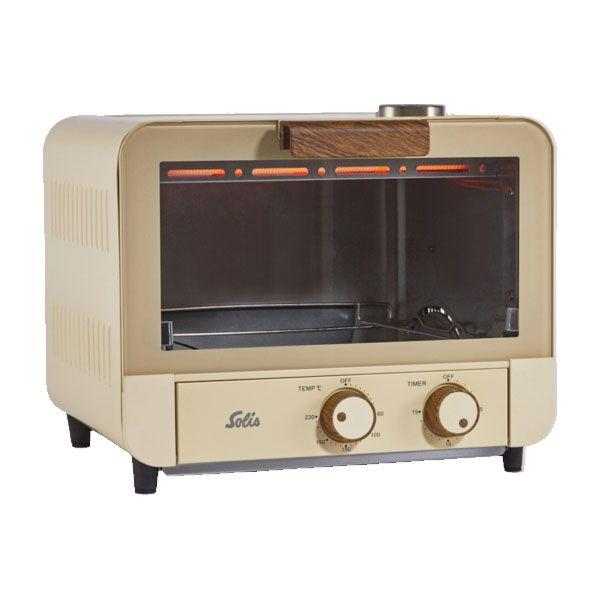 在庫状況：お取り寄せ/◆トースト枚数：食パン4枚◆最大火力：1300W◆4本のヒーターでパワフルに焼き上げ◆三種のトレイ付き/[SK1003ソリス]