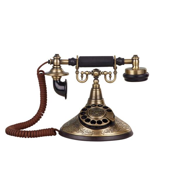 在庫状況：お取り寄せ/お届け：約10日/◆レトロでクラシックな装いのファッション電話機◆昔懐かしいダイヤル式◆(＃)や(＊)信号の利用可能/[HA1910TNBZ]