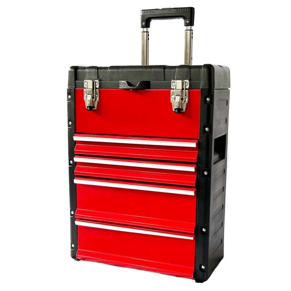 在庫状況：お取り寄せ/お届け：1〜2週間/※工具類は付属しておりません。◆BIG REDのツールボックス大容量トップトレー付きの5段引出しキャスター付/[TRJFA308ABCC]