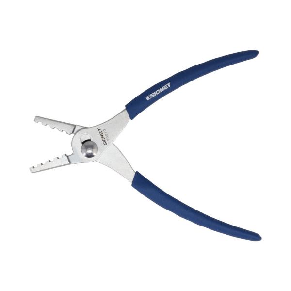 在庫状況：お取り寄せ/3日〜5日で出荷/◆先端がブロック形状で滑りにくく、ホースクリップをがっちり保持します。◆歯部は台形状であり、縦・横・斜めのどの方向でも利用できます。◆狭い所や奥まった所でも使用できます。/[90010SIGNET]