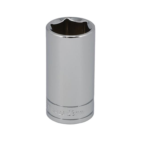 在庫状況：お取り寄せ/3日〜5日で出荷/◆ミラー仕上げのメッキが美しいディープソケット。◆ボルトの貫通したナットや、奥まった所での作業に最適。◆ボルト・ナットを傷めにくい面接触タイプ。/[12423シグネツト]