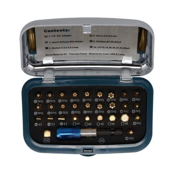 在庫状況：お取り寄せ/3日〜5日で出荷/◆チタンコーティングにより耐久性を向上させたビットセット。◆セット内容：1/4”SQアダプター(21404)、クイックリリースビットホルダー(21406)、プラスビット：#1・2・3(21411・21...