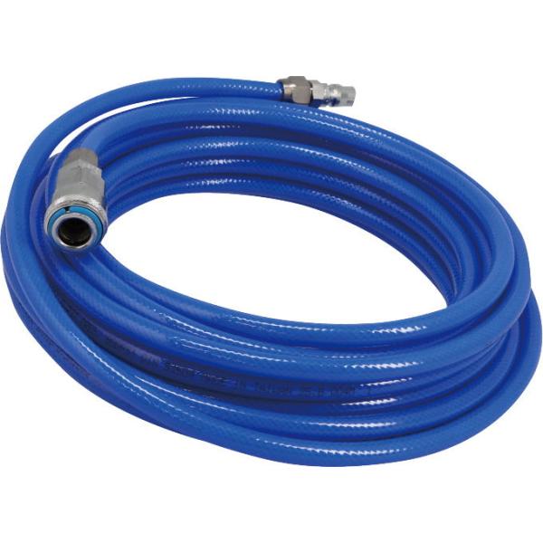 在庫状況：お取り寄せ/3日〜5日で出荷/※エアー漏れ・破損時は使用しないで下さい。※使用時は保護メガネを着用して下さい。◆エアーツールに必須のエアーホースです。◆ホースは補強入りで高耐久、高耐圧です。◆材質には耐久性・耐摩耗性に優れたポリウ...