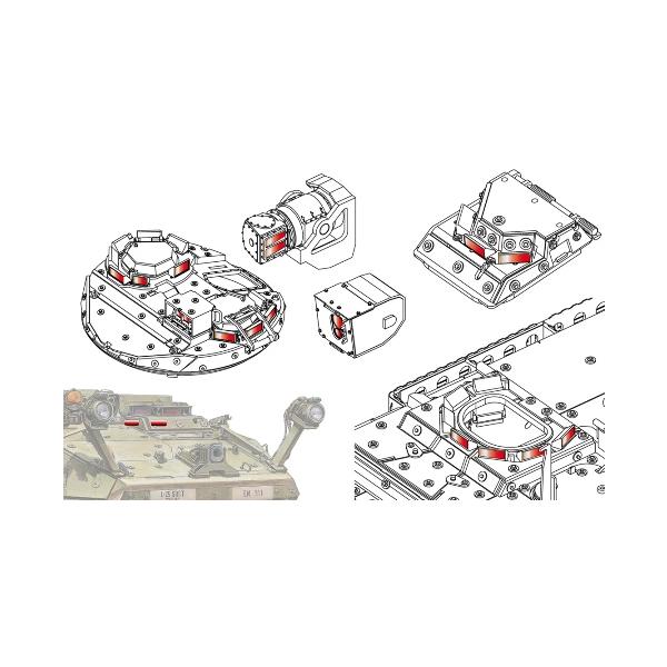 在庫状況：お取り寄せ/※画像はイメージです。実際の商品とは異なる場合がございます。AFVクラブより1/35 ストライカーシリーズ・ベリスコープ用反射防止ステッカーです。