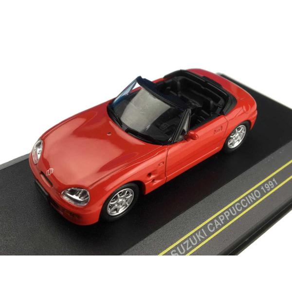 在庫状況：お取り寄せ/※画像はイメージです。実際の商品とは異なる場合がございます。First43 1/43 スズキ カプチーノ 1991 レッド オープントップです。