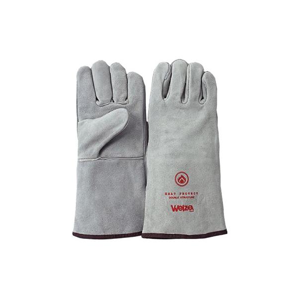 在庫状況：お取り寄せ/7日〜10日で出荷/◆アウトドア＆熔接用グローブ(ウェルザシリーズ)。◆プロ仕様の熔接作業やパーソナル仕様のキャンプ・バーベキューなど火を扱う作業に最適。◆厚手綿インナーにより熱が伝わりにくく、牛革製で手に馴染みやすい...