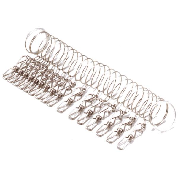 在庫状況：お取り寄せ/7日〜10日で出荷/◆物干し竿に取り付けるだけ!でハンガーを固定することができ、風が吹いても洗濯物がくっついたり、離れたりしません。◆取り付けは物干し竿の長さに合わせて引っ張るだけの優れもの!◆両端に滑り止めゴムストッ...