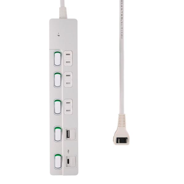 在庫状況：お取り寄せ/2026年02月 発売/◆PD(パワーデリバリー)対応で、スマートフォン、タブレット等を超速充電できます。最大20Wまでの給電が可能。◆雷から接続機器を守る耐雷サージ機能付◆USBポート・AC差込口にはホコリ・ゴミの侵...