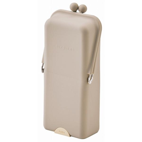 在庫状況：お取り寄せ/お届け：2〜3週間/◆置くだけピタッとたおれないペンケース◆空気のチカラでくっつく吸盤◆タテにもヨコにもスマホが置ける/[AK062GY]