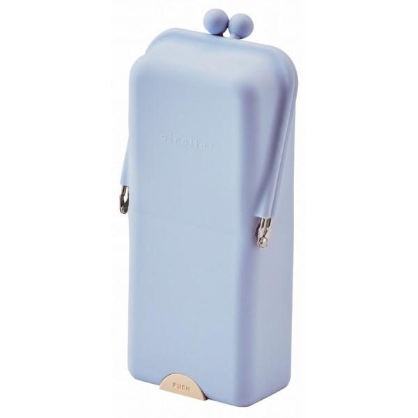 在庫状況：お取り寄せ/お届け：2〜3週間/◆置くだけピタッとたおれないペンケース◆空気のチカラでくっつく吸盤◆タテにもヨコにもスマホが置ける/[AK062BL]