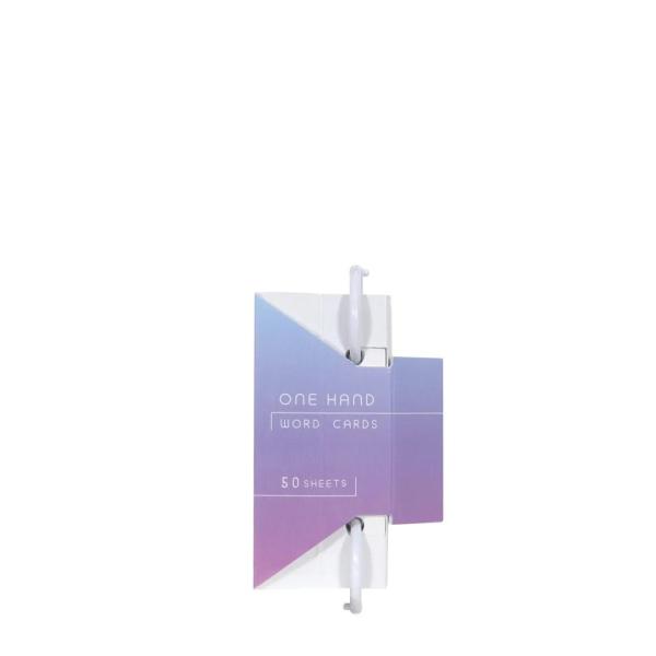 在庫状況：お取り寄せ/お届け：2〜3週間/◆ばらつかない!片手でめくれるやみつき単語カード!◆右手、左手どちらでも使えます◆中紙50枚/[SC236PU]