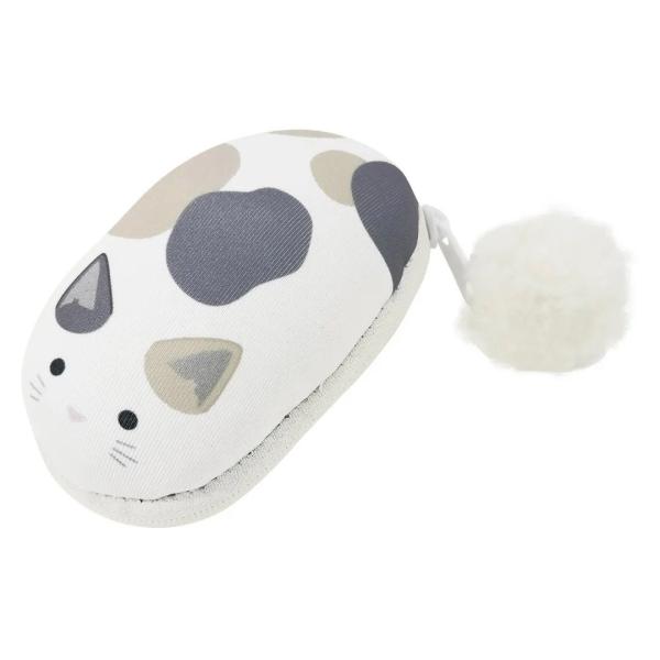 在庫状況：お取り寄せ/お届け：2〜3週間/◆PCマウス作業時の手首の負担を和らげる片手用リストレスト◆ひっくり返すと画面やキーボードのクリーナーとして使える内側がクリーナー生地◆ふわふわの引き手ストラップ付/[AK068E]