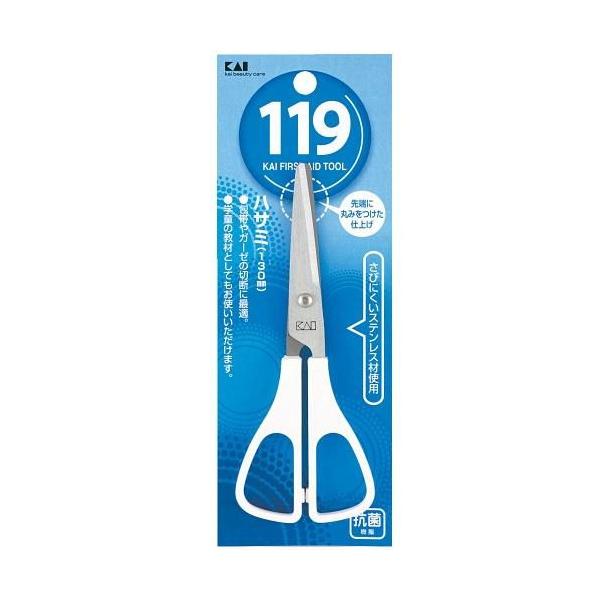 在庫状況：お取り寄せ/お届け：2〜3週間/※仕様及び外観は改良のため予告なく変更される場合がありますので、最新情報はメーカーページ等にてご確認ください。◆救急用や、事務用にも仕様できるベーシックなハサミです。/[カイジルシ119ホムハサミ]