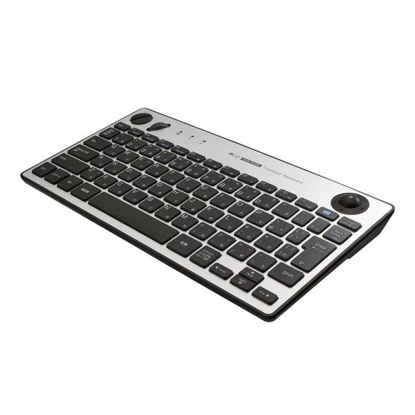 在庫状況：在庫僅少/※電池の入れ間違いにご注意ください。※付属電池は動作確認用です。輸送中に残量が減っている場合があります。動作確認後新品に交換してご使用ください。◆この1台で離れてPC操作可能!トラックボール内蔵キーボード◆レシーバーを接...