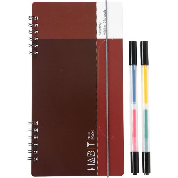 在庫状況：お取り寄せ/2019年09月 発売/◆月や日付を書く習慣化したいことを書く達成したらマーカーでチェック◆Monthlyタイプ 横置き型でカレンダーのように使えます。習慣の記録から、仕事のスケジュール管理まで使い方は自由です。/[N...