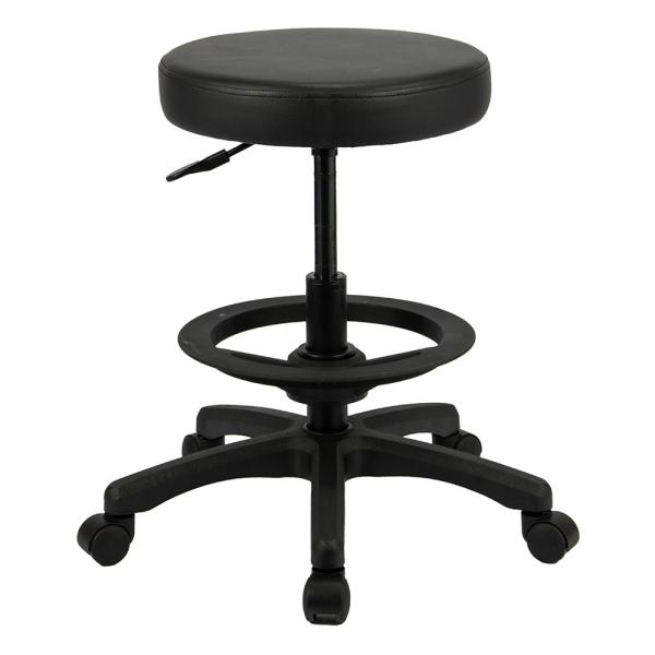 在庫状況：お取り寄せ/お届け：約1週間/2023年05月 発売/※お客様ご自身で組み立てとなります。◆作業現場や美容室など中腰作業を優しくサポートするハイタイプラウンドチェア◆高さ可変式の足置きリング付き◆カウンターやキッチン、作業現場に快...