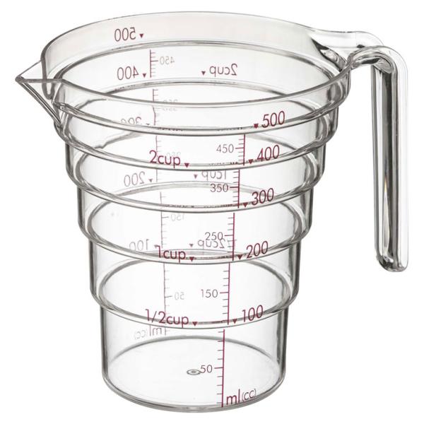 在庫状況：お取り寄せ/3日〜5日で出荷/※100℃まで熱湯OK。(電子レンジ不可)◆段差メモリで上から一目で簡単計量。◆200mlと500mlをスタッキングして収納できます。/[02698ヤマジツ]