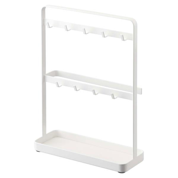 在庫状況：お取り寄せ/3日〜5日で出荷/◆はがきや印鑑なども収納出来る便利なトレイ付きで上下2段式のキーフックスタンド。◆スリムでシンプルなデザインだから玄関やリビングなど、置き場所に困りません。/[02777ヤマジツ]