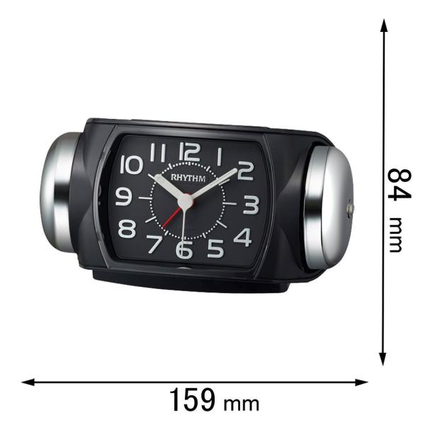 在庫状況：お取り寄せ/3日〜6日で出荷/◆置き場を選ばないコンパクトサイズの大音量めざまし時計です。◆サイズ：84×159×80mm(H×W×D)　◆連続秒針　◆ベルアラーム　◆スヌーズ/アラームオートストップ機能